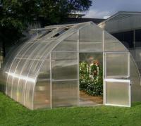 China 3*6*2m Aluminum Polycarbonate Sheet Greenhouse Single Span for sale