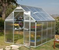 China 3*6*2m Aluminum Polycarbonate Sheet Greenhouse Single Span for sale