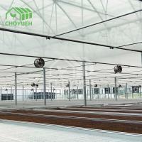 China XXL Rectangular Hydroponics Greenhouse With Glass Walls for sale