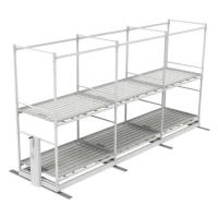 China ABS Cover Vertical Mobile Grow Rack Greenhouse Collection Bench Width 4ft for sale