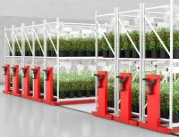 China ABS Cover Vertical Mobile Grow Rack Greenhouse Collection Bench Width 4ft for sale
