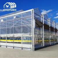 China Roof Ventilation Plant Commercial Glass Greenhouse With Inner Shading System for sale