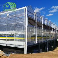China Roof Ventilation Plant Commercial Glass Greenhouse With Inner Shading System for sale