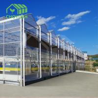 China Roof Ventilation Plant Commercial Glass Greenhouse With Inner Shading System for sale