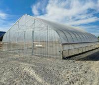 China Hot Dip Glavanized Steel Polytunnel Greenhouse 10X30m Single Span for sale