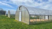 China Hot Dip Glavanized Steel Polytunnel Greenhouse 10X30m Single Span for sale