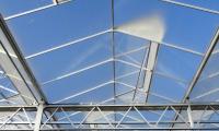 China Rectangular Greenhouse With Glass Walls Water Resistant Material for sale