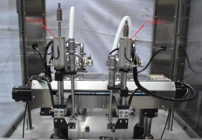 China Automatic Round Bottle Servo Detergent Filling Machine Moving Silver Grey for sale
