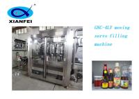 China Liquid Flat Bottle Servo Filling Machine Automatic Moving for sale