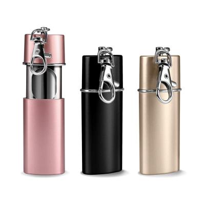China Portable Sealed Pocket Ashtray 7.9x3.2x1.7cm Aluminum Alloy Outdoor Travel Eco-Friendly for sale