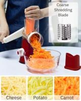 China Manual Rotary Cheese Grater Round Tumbling Box Shredder Drum 185x125x240mm 650g for Vegetables for sale