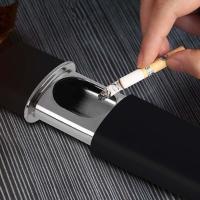 China Portable Sealed Pocket Ashtray 7.9x3.2x1.7cm Aluminum Alloy Outdoor Travel Eco-Friendly for sale
