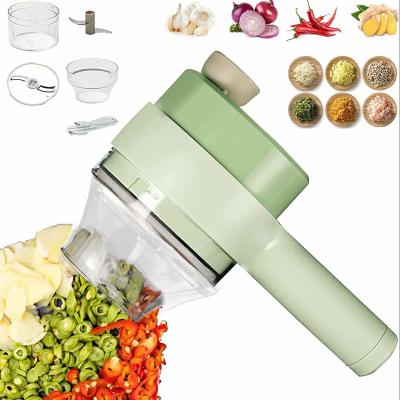 China Multifunctional Vegetable Cutter Set 4 in 1 Electric Slicer Kitchen Chopper 17x9.5x8cm for sale