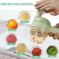 China Multifunctional Vegetable Cutter Set 4 in 1 Electric Slicer Kitchen Chopper 17x9.5x8cm for sale