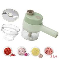China ABS PP PC Stainless Steel 4 in 1 Vegetable Cutter Set 17x9.5x8cm Portable Kitchen Chopper for sale
