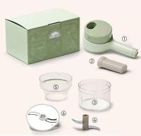 China ABS PP PC Stainless Steel 4 in 1 Vegetable Cutter Set 17x9.5x8cm Portable Kitchen Chopper for sale