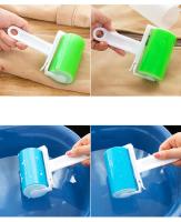 China Blue Pet Hair Remover Lint Roller 79g Reusable Sticky Sheets Washable Cover Household Cleaning for sale