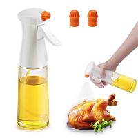 China 200ml Food Grade Glass Oil Spray Bottle for Kitchen Olive Oil Dispenser with Custom Logo for sale