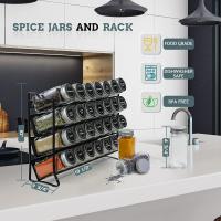 China 4 Layers Wire Iron Mesh Spice Jar Rack for Kitchen Organization Rack Size 30*9.8*23.3cm for sale