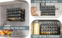 China 4 Layers Wire Iron Mesh Spice Jar Rack for Kitchen Organization Rack Size 30*9.8*23.3cm for sale