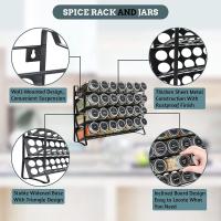 China 4 Layers Wire Iron Mesh Spice Jar Rack for Kitchen Organization Rack Size 30*9.8*23.3cm for sale