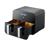 China 9L Touch Screen Double Air Fryer 1800W Electric Deep Fryer Smart Rack Oil Free Household for sale