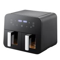 China 9L Touch Screen Double Air Fryer 1800W Electric Deep Fryer Smart Rack Oil Free Household for sale