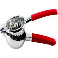 China 340g Stainless Steel Lemon Citrus Press Juicer with Soft Silicone Handle Manual Squeezer for sale