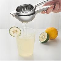 China 340g Stainless Steel Lemon Citrus Press Juicer with Soft Silicone Handle Manual Squeezer for sale
