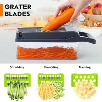 China Versatile Plastic Chopper for Fruits Vegetables Durable Kitchen Tool 35.5x11.8x11.8cm for sale