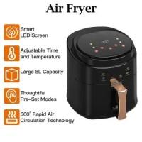 China 8L 1400W Smart Touch Screen Oil Free Electric Deep Fryer Hot Air Fryer for sale