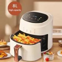China 8L Commercial Air Fryer 1400W Stainless Steel Liner Digital Control Custom Silver Crest for sale