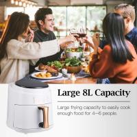China 8L Commercial Air Fryer 1400W Stainless Steel Liner Digital Control Custom Silver Crest for sale