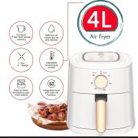 China Commercial Electric Air Fryer 4L 1400W Non-Stick Adjustable Thermostat for Kitchen Camping for sale