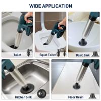 China Electric Air Plunger 0.4MPa Rechargeable Battery Toilet Unblocker for Household Drains for sale