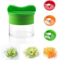 China 3 in 1 Manual Vegetable Spiralizer Cutter Coarse and Fine Julienne Slicing Set 8cm for sale