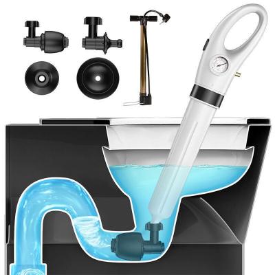 China ABS Rubber Toilet Plunger High Pressure Drain Jet Air Blasting Unclogging Tool 930g for sale