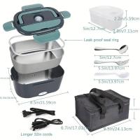 China Portable Electric Lunch Box 1.3kg Car Truck Food Warmer Heater with Insulation Bag for sale
