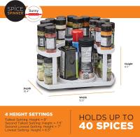 China Maximize Space and Keep Spices Organized with this Double Rotating Turntable Spice Rack for sale
