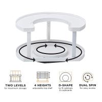 China Maximize Space and Keep Spices Organized with this Double Rotating Turntable Spice Rack for sale
