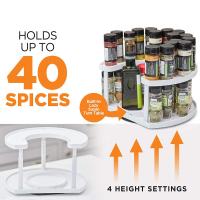 China Maximize Space and Keep Spices Organized with this Double Rotating Turntable Spice Rack for sale