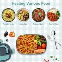 China 1.5L Stainless Steel Electric Food Warmer Lunch Box Portable Heated Lunch Container for sale