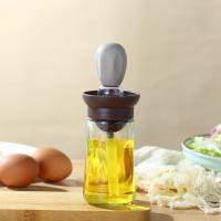 China Kitchen Oil Dispenser Bottle with Scale and Silicone Grill Brush 400g 6.45x20cm for sale