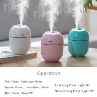 China Ultrasonic Humidifier 2W 5V USB with Aromatherapy and LED Lights for Home Bedroom for sale