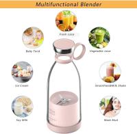 China Portable Rechargeable USB Blender Juicer 400ml 4 Blades Mini Electric for Travel for sale