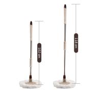 China 360 Degree Spin Mop with Stainless Steel Drying Basket 1kg Dual Compartment Bucket for sale