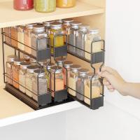 China Efficiently Organize Your Bathroom with 2 Layers Sliding Pull Out Spice Rack Organizer for sale