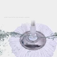 China 360 Degree Spin Mop with Stainless Steel Drying Basket 1kg Dual Compartment Bucket for sale