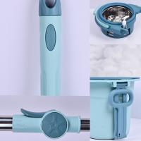 China 360 Degree Rotating Mop Bucket Set Stainless Steel PP Microfiber 1kg Household Cleaning for sale