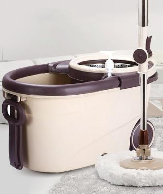 China Stainless Steel 360 Spin Mop Bucket Set with Wringer 1kg Lightweight Floor Cleaning System for sale